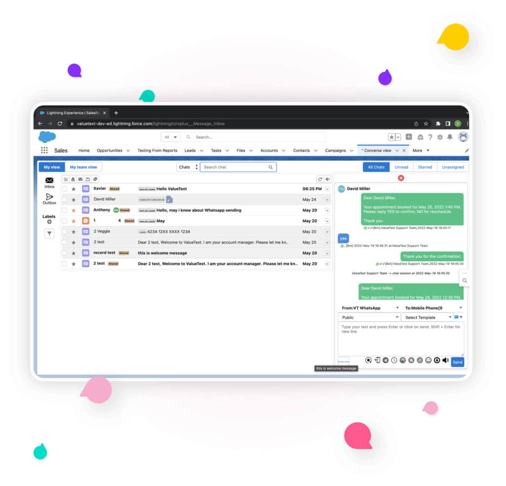 ValueText - Top-rated Messaging App for Salesforce | SMS and WhatsApp