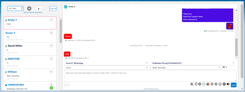 Big Chat Console - ValueText | Multi-Channel Messaging App for Salesforce | SMS, WhatsApp, Telegram