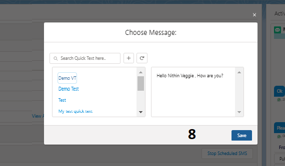 Sending a message from the Chat console - ValueText | Multi-Channel Messaging App for Salesforce ...