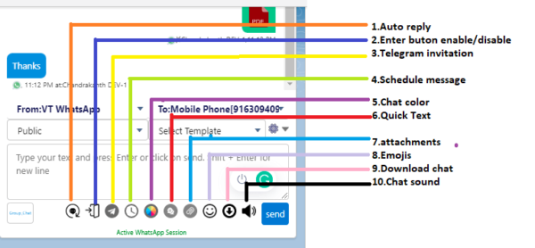 Sending a message from the Chat console - ValueText | Multi-Channel Messaging App for Salesforce ...